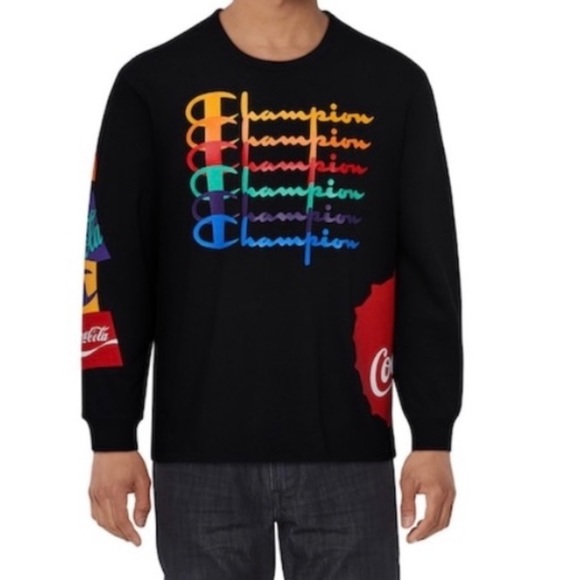 Champion | Shirts | Champion X Cocacola Collab Black Retro Shirt | Poshmark